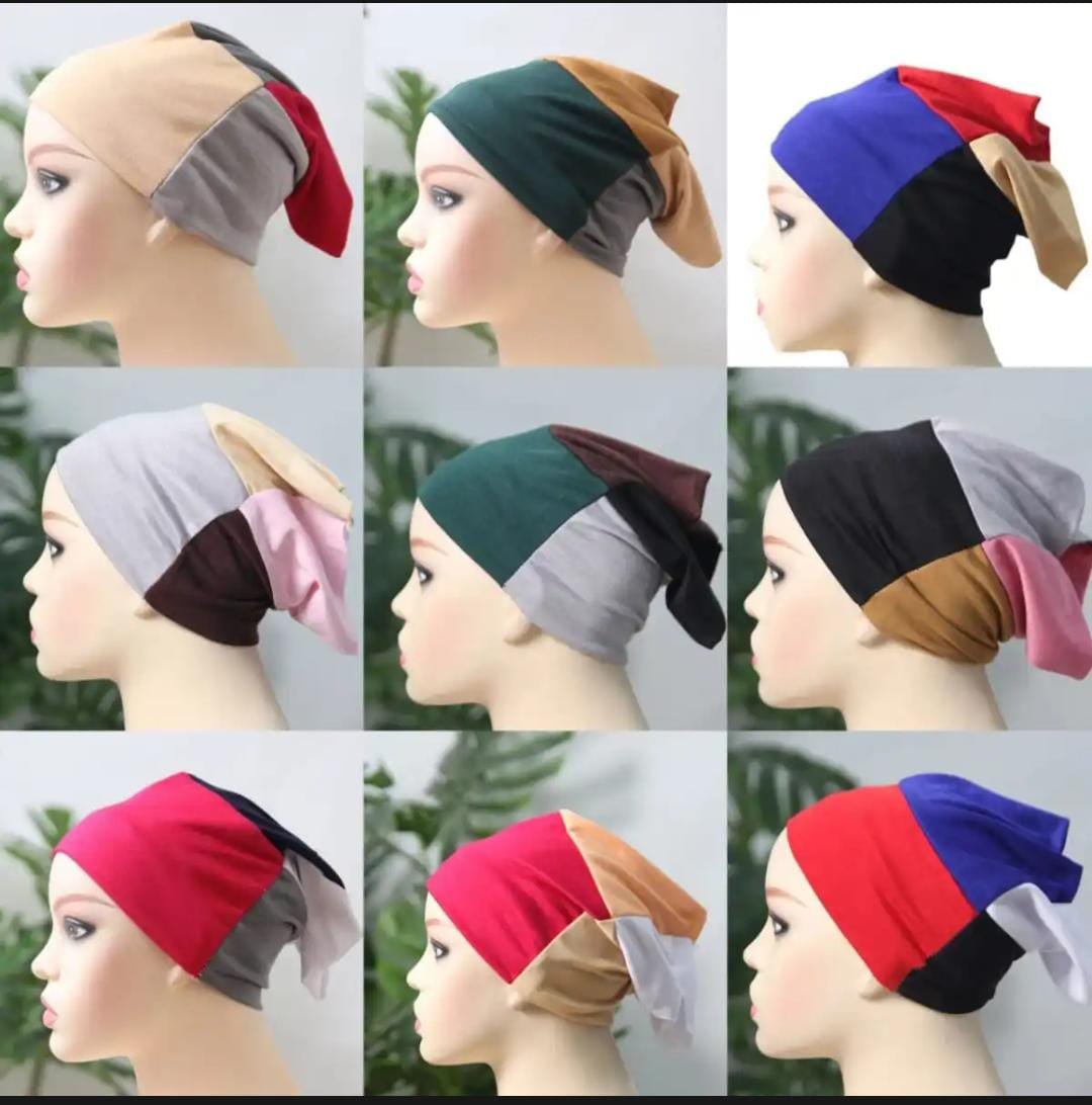 4 in 01 Hijab Caps – Tube cap Under Scarf Cap for Women (Pack of 6 & 12 ...